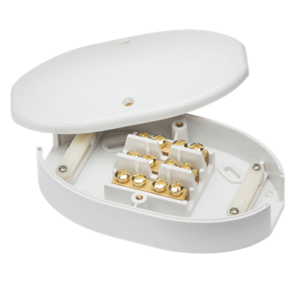 Knightsbridge 60A 3-Terminal Junction Box White - Screwfix