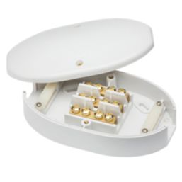 Knightsbridge 60A 3-Terminal Junction Box White - Screwfix