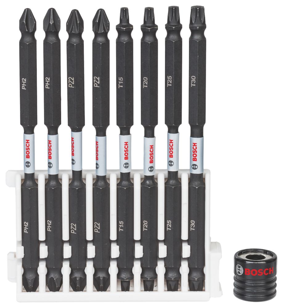 Bosch 1/4" Hex Shank Mixed Impact Control Double-Ended Screwdriver Bits ...