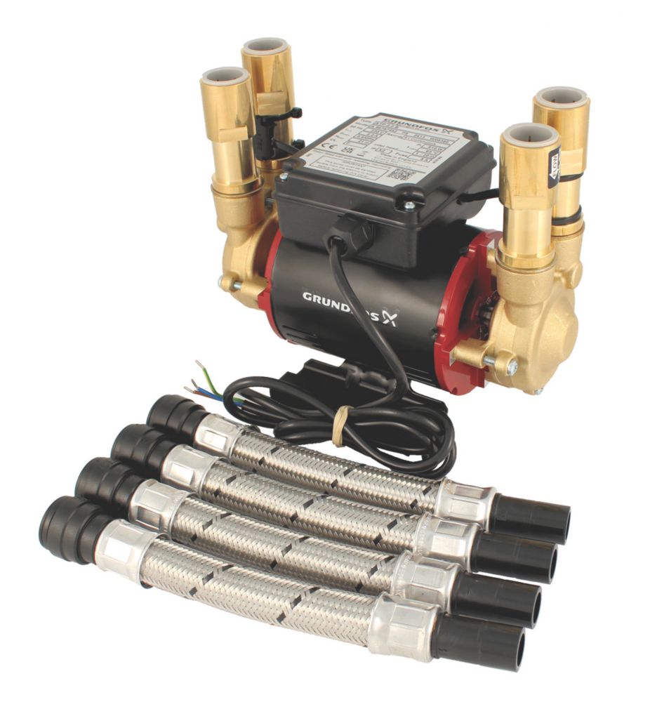 Grundfos STP-2.0 B Regenerative Twin Positive Head Shower Pump 2.0bar ...