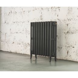 Arroll 660mm x 634mm 2661BTU Pewter Cast Iron 4 Column Radiator - Screwfix