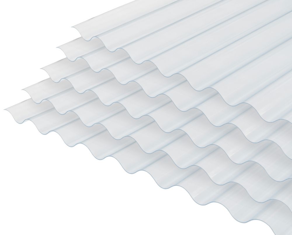 Radmat Building Materials Corrugated PVC Roof Sheet Clear 2750mm x 1 ...