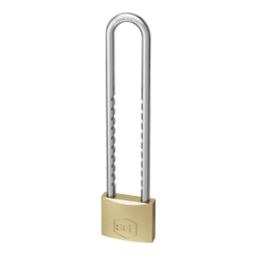Smith & Locke Brass Long Shackle Padlock 50mm - Screwfix