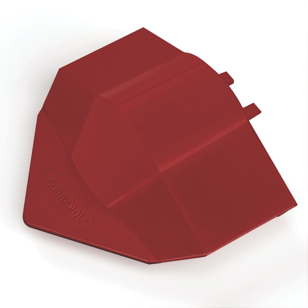 Corrapol-BT Red 3mm Super Ridge End Cap 160mm x 100mm - Screwfix