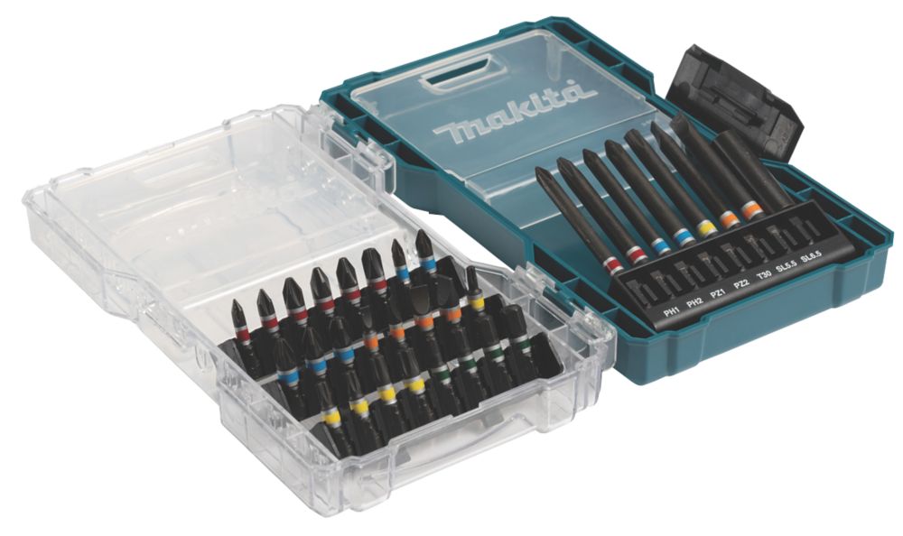 Makita 1/4" Hex Shank Mixed Screwdriver bit set 32 Pieces | Screwdriver ...