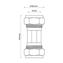 Flomasta Single Check Valve 15mm - Screwfix