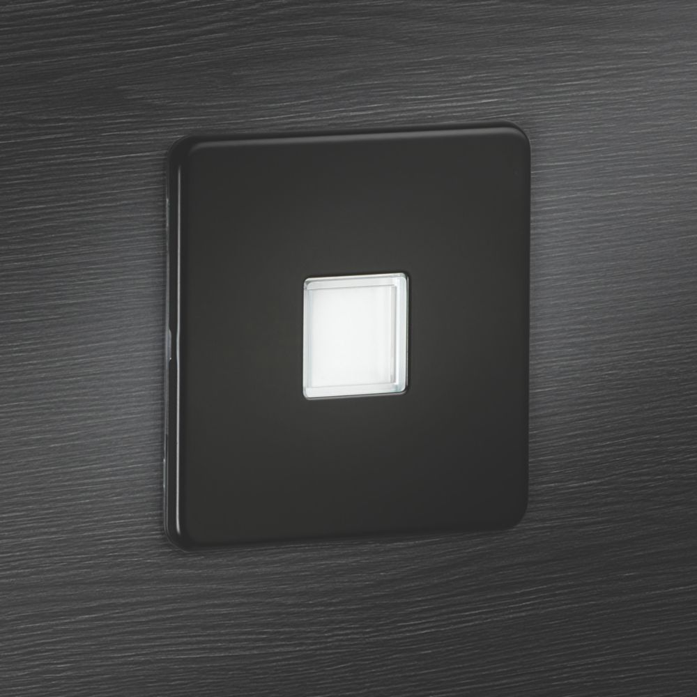 Knightsbridge Recessed Square LED Plinth Light Matt Black 0.8W 15lm ...