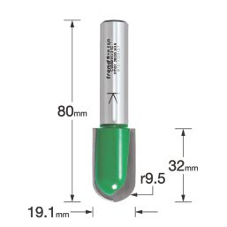 Trend C056AX1/2TC 1/2" Cove Drainer Groove Router Cutter 19mm x 32mm ...