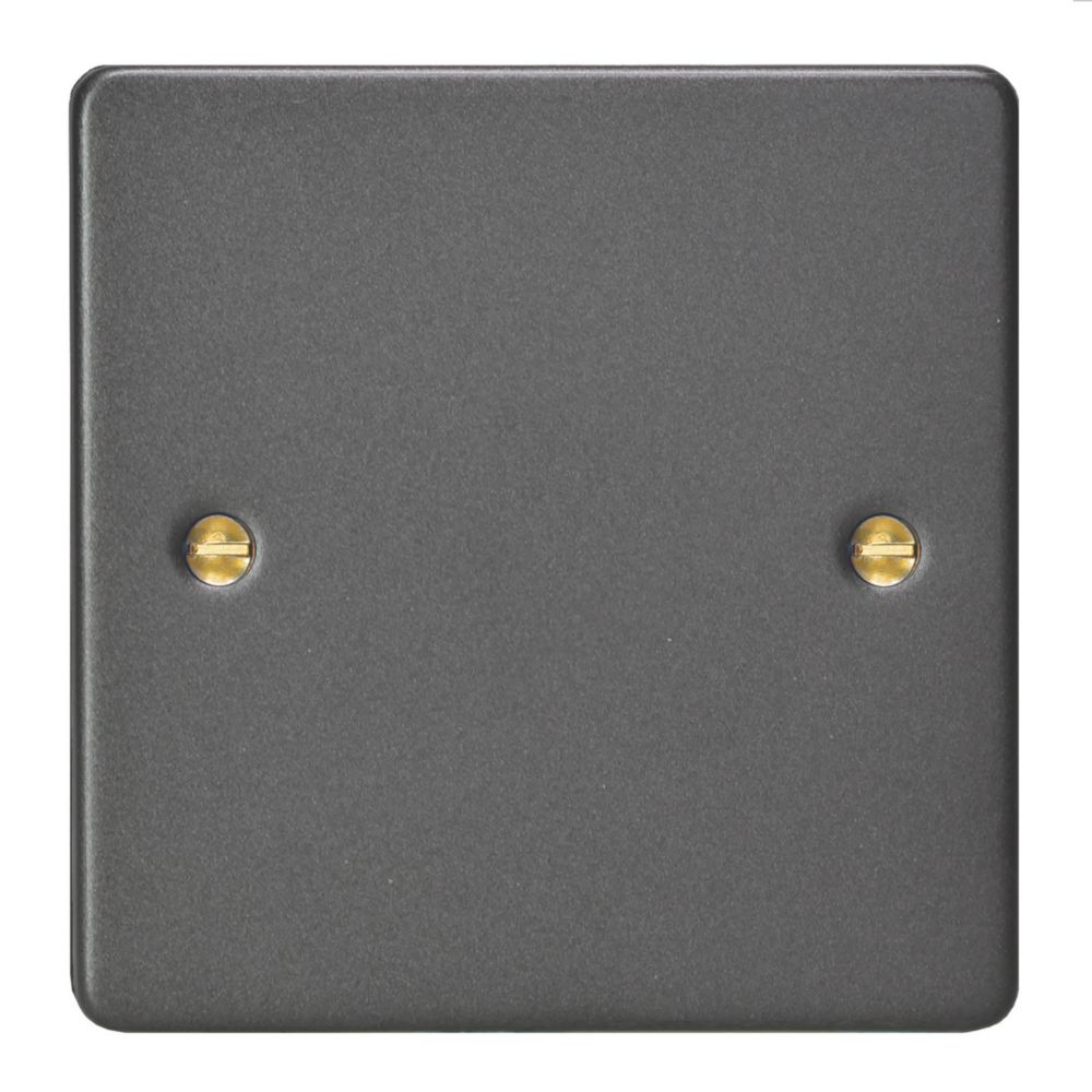 Varilight 1-Gang Blanking Plate Graphite Grey - Screwfix
