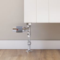 Flomasta 1/2" BSP Male Taper x 15mm Compression 81mm Chrome Radiator ...