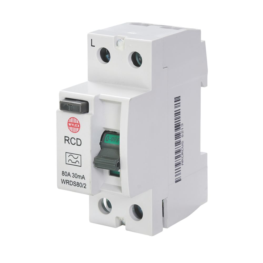 Wylex 80A 30mA DP A Curve RCD - Screwfix