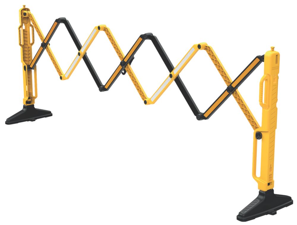 EasyExpand Extendable Barrier Yellow/Black 44cm 3 Pack - Screwfix