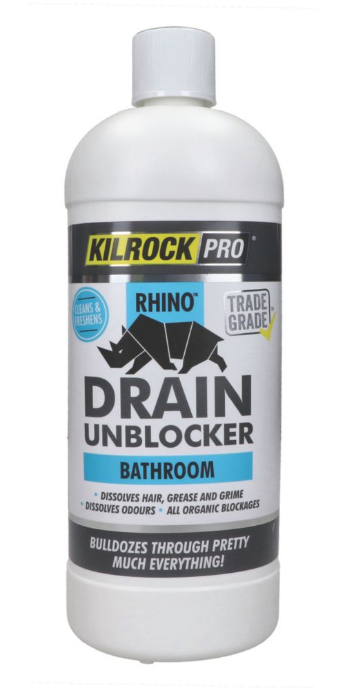 Kilrock Rhino bathroom drain unblocker 1Ltr - Screwfix