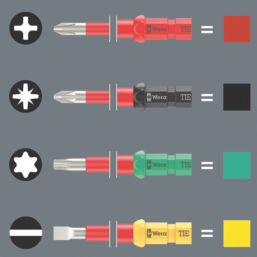 Wera Kraftform Kompakt Extra Slim 1 Tool Finder VDE Interchangeable Insulated Screwdriver Set 17 ...