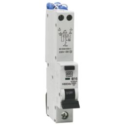 MK Sentry 16A 30mA Type A SP B Curve RCBO - Screwfix