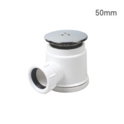 Flomasta Dome Compression Shower Waste White 50mm - Screwfix