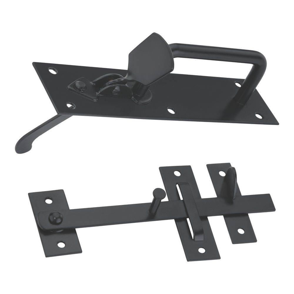 Smith & Locke Gate Latch Black 178mm - Screwfix