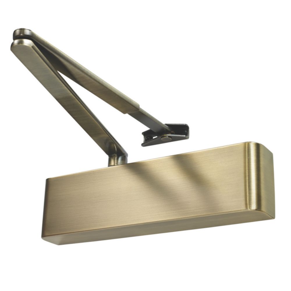 Rutland TS.9205 Fire Rated Overhead Door Closer Antique Brass - Screwfix
