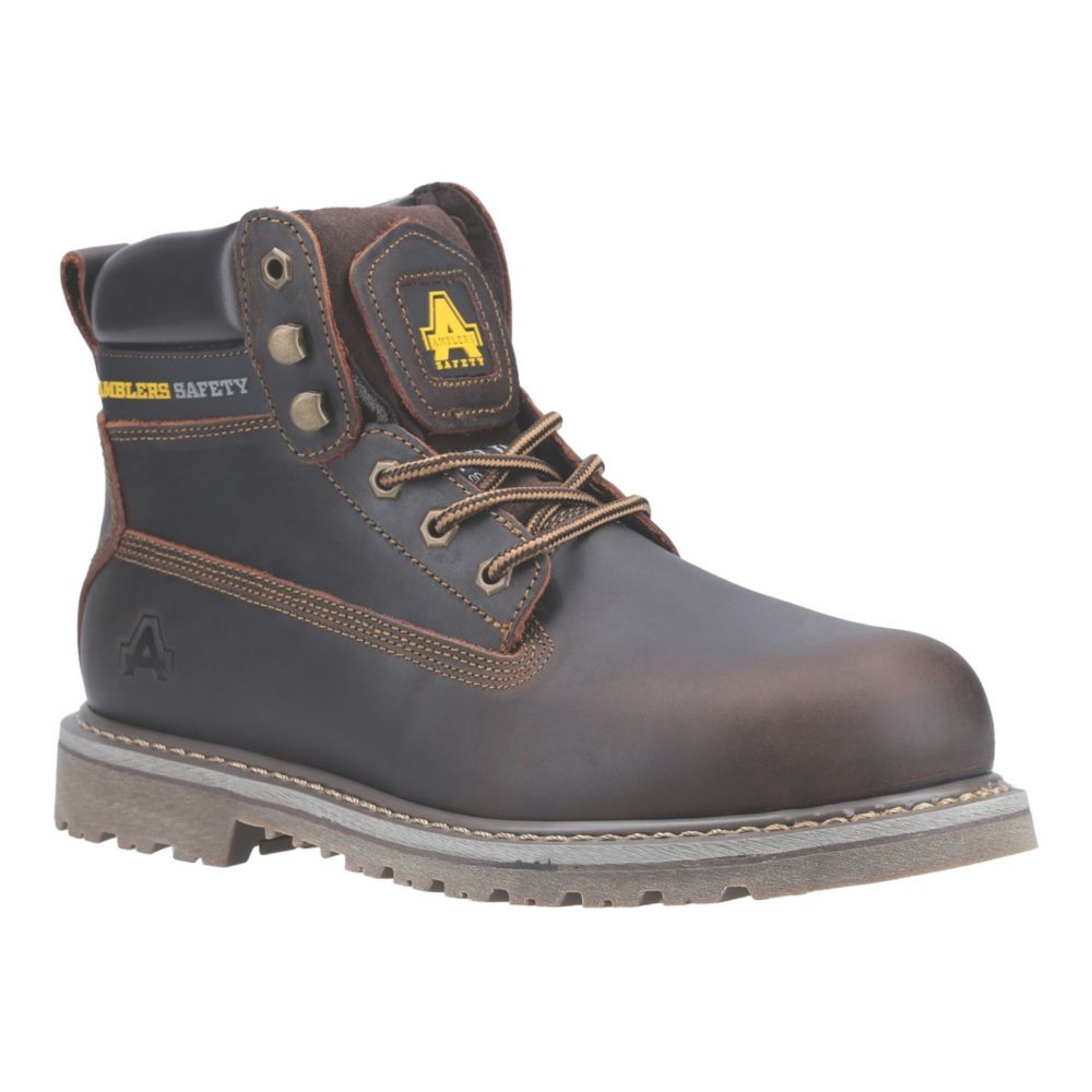 Amblers FS164 Industrial Size 13 Brown Steel Toe Cap Safety Boots ...