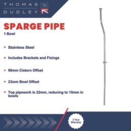 Thomas Dudley Ltd 1-Bowl Urinal Sparge Pipes - Screwfix