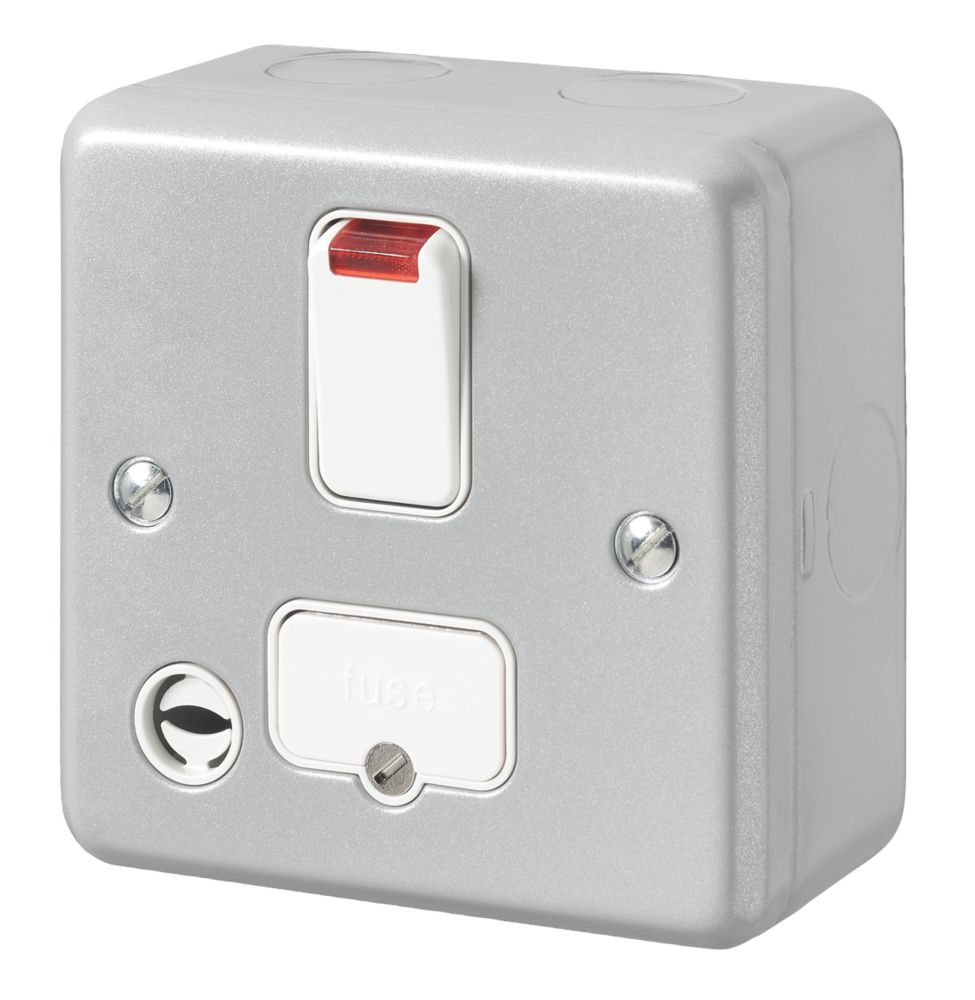 MK Metal-Clad Plus 13A Switched Metal Clad Fused Spur & Flex Outlet ...