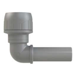 PolyPlumb Enhanced Plastic Push-Fit Equal 90° Spigot Elbow 15mm - Screwfix