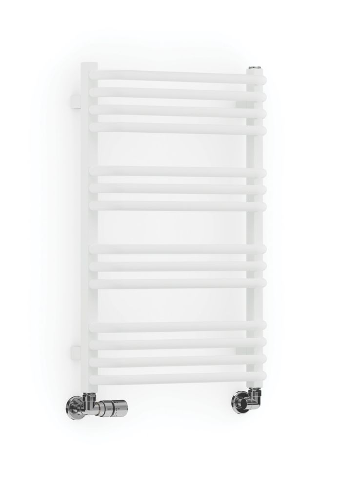 Terma Alex Heated Towel Rail 760 x 500mm White 1405BTU | Designer Towel ...