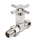 Chrome Straight Radiator Valves | Radiators | Screwfix