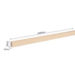 Essentials Planed Smooth Timber 2400mm x 34mm x 27mm - Screwfix