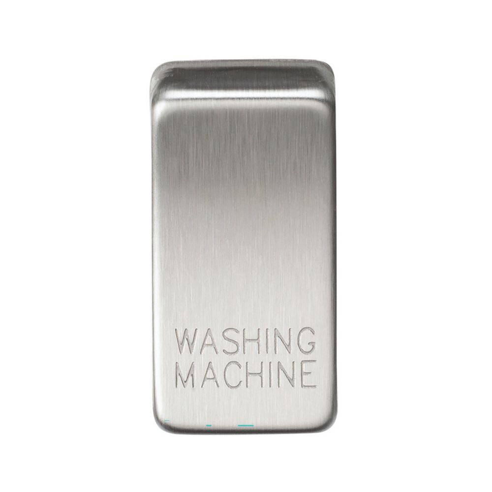 Knightsbridge 'WASHING MACHINE' Switch Cover Brushed Chrome - Screwfix