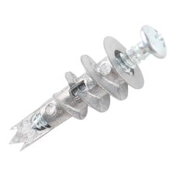 Easyfix Self-Drill Plasterboard Fixings with Screwdriver Zinc Alloy ...