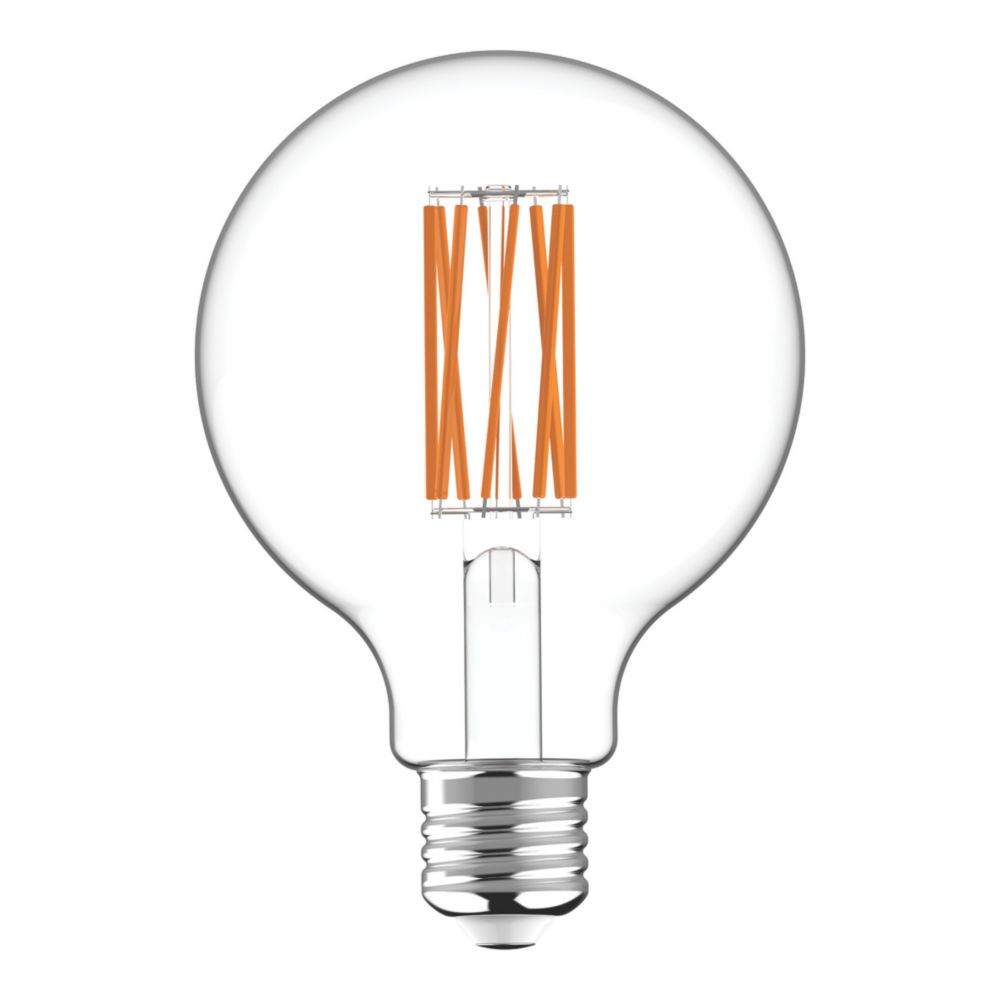 LAP E27 G95 LED Virtual Filament Light Bulb 806lm 3.8W - Screwfix