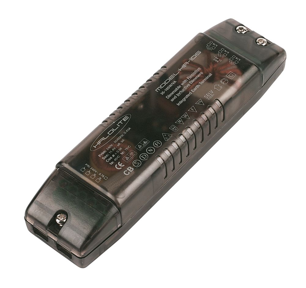 Halolite 11.4V Electronic SELV Lighting Transformer 35-105W/VA ...