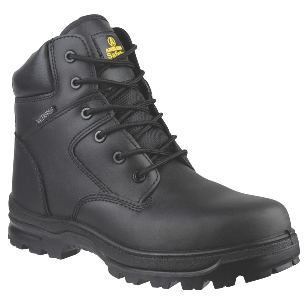 Amblers FS006C Size 12 Black Waterproof Safety Boots - Screwfix