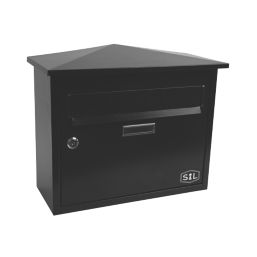 Smith & Locke Premium Post Box Black Powder-Coated - Screwfix