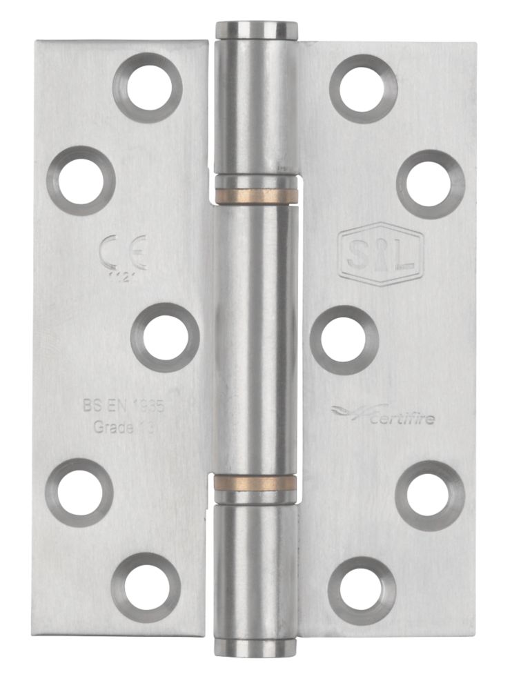 Smith & Locke Satin Stainless Steel Grade 13 Fire Rated Thrust Hinges ...