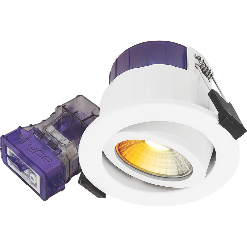Luceco FType Ultra Adjustable Fire Rated LED Downlight Dim to Warm ...