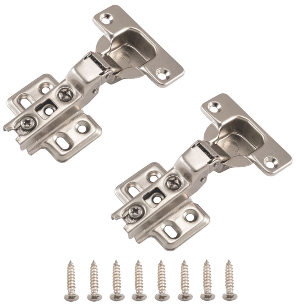 Eclipse 99013 Steel 105° Concealed Hinges 64mm 2 Pack - Screwfix