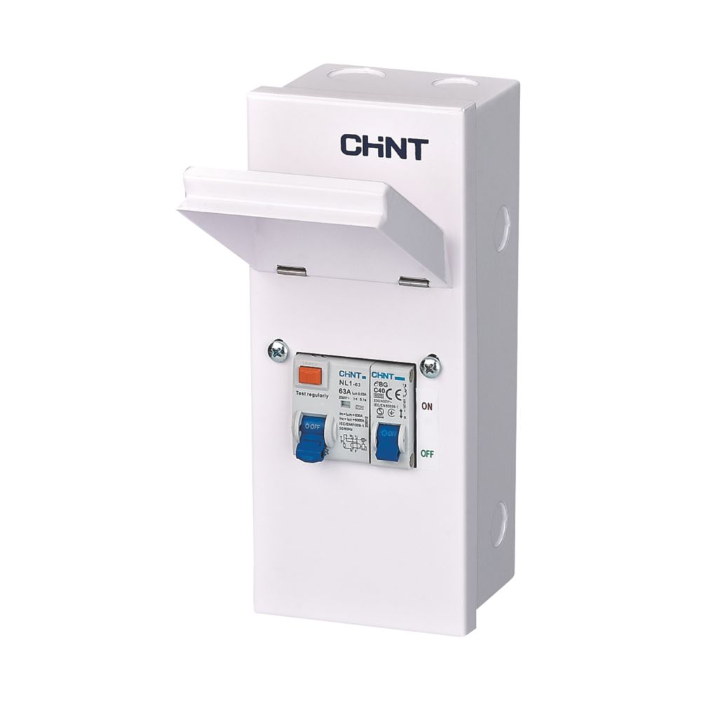 Chint NX3 Series 3-Module 3-Way Populated Shower Consumer Unit - Screwfix