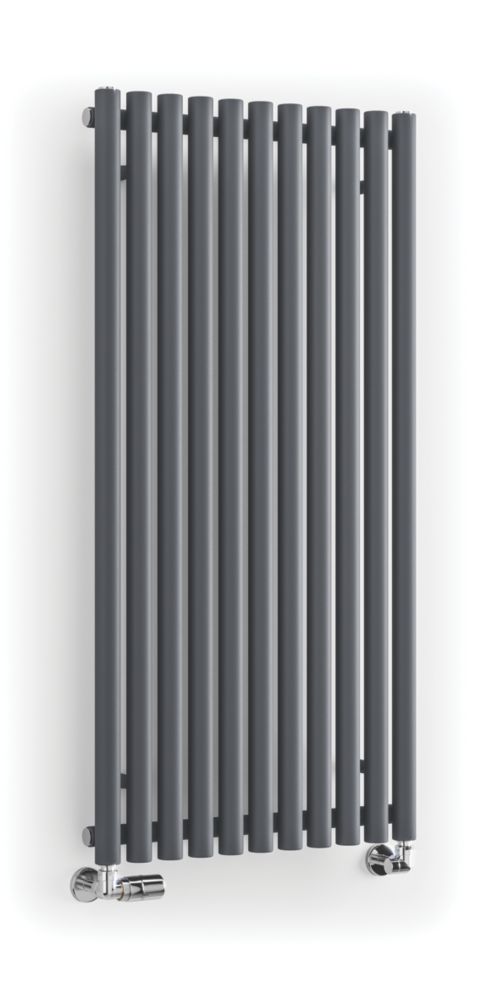 Terma 1200mm x 590mm 3028BTU Dark Grey Vertical Designer Radiator ...
