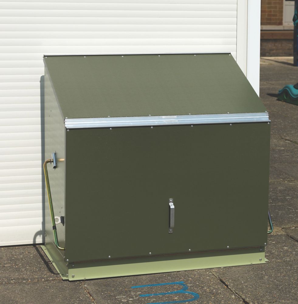 Trimetals Sentinel 3' 6" x 2' (Nominal) Pent Metal Tool Store with Base ...