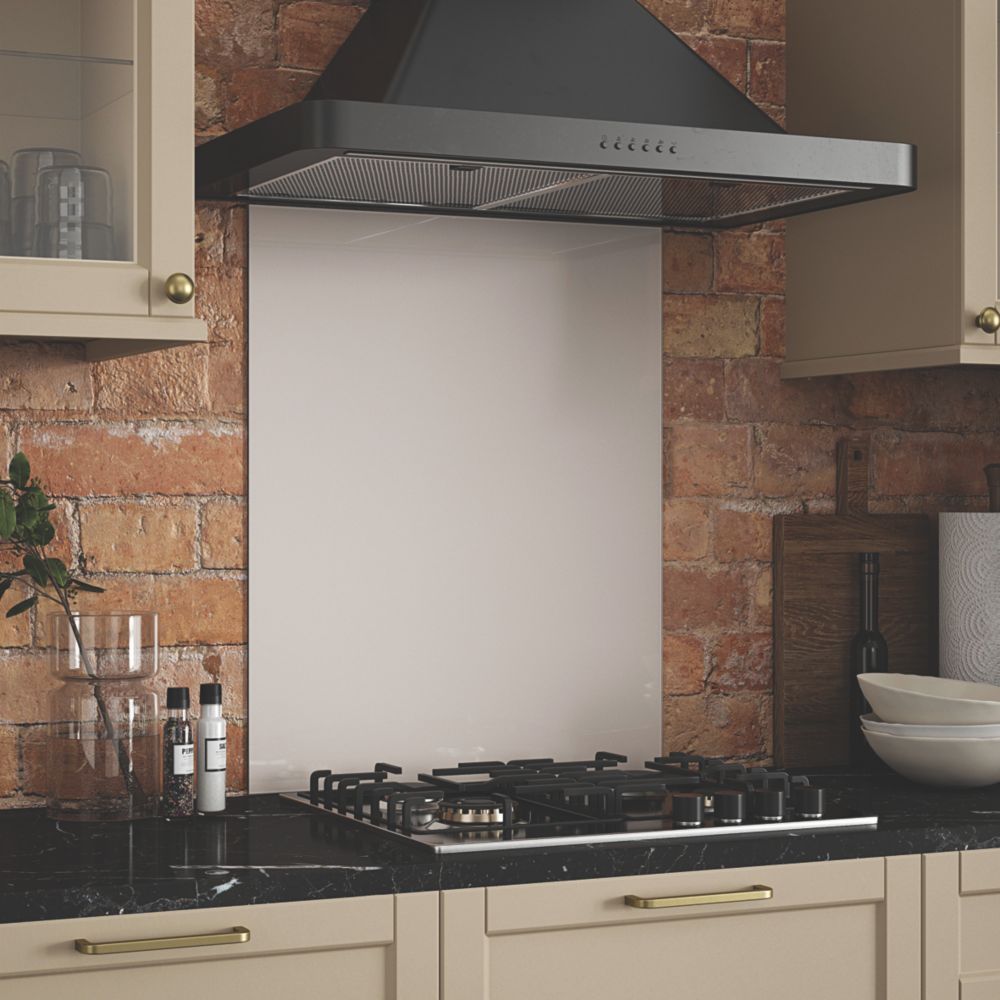 Splashback Pale Beige Self-Adhesive Kitchen Splashback 600mm x 750mm x ...