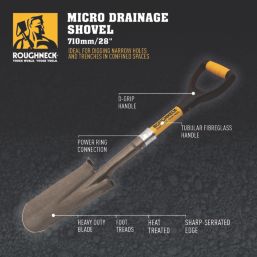 Roughneck Digging Head Heavy Duty Micro Drainage Shovel - Screwfix
