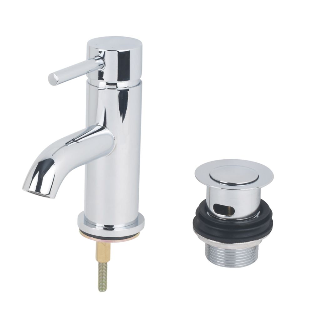 Refurb Swirl Ola Chrome 152mm Standard Lever Mono Basin Mixer Tap With ...