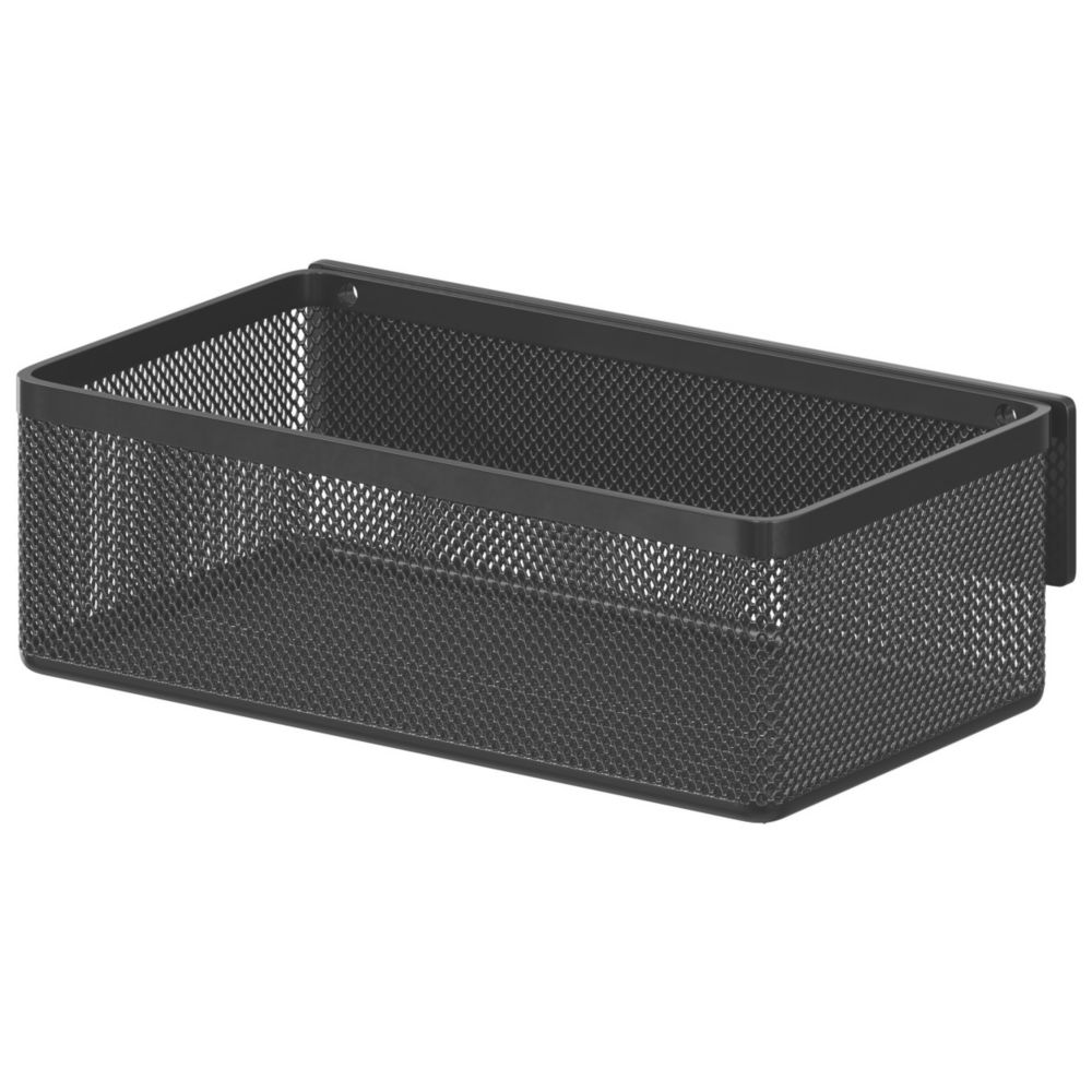 Elland 1-Tier Small Shower Basket Black - Screwfix