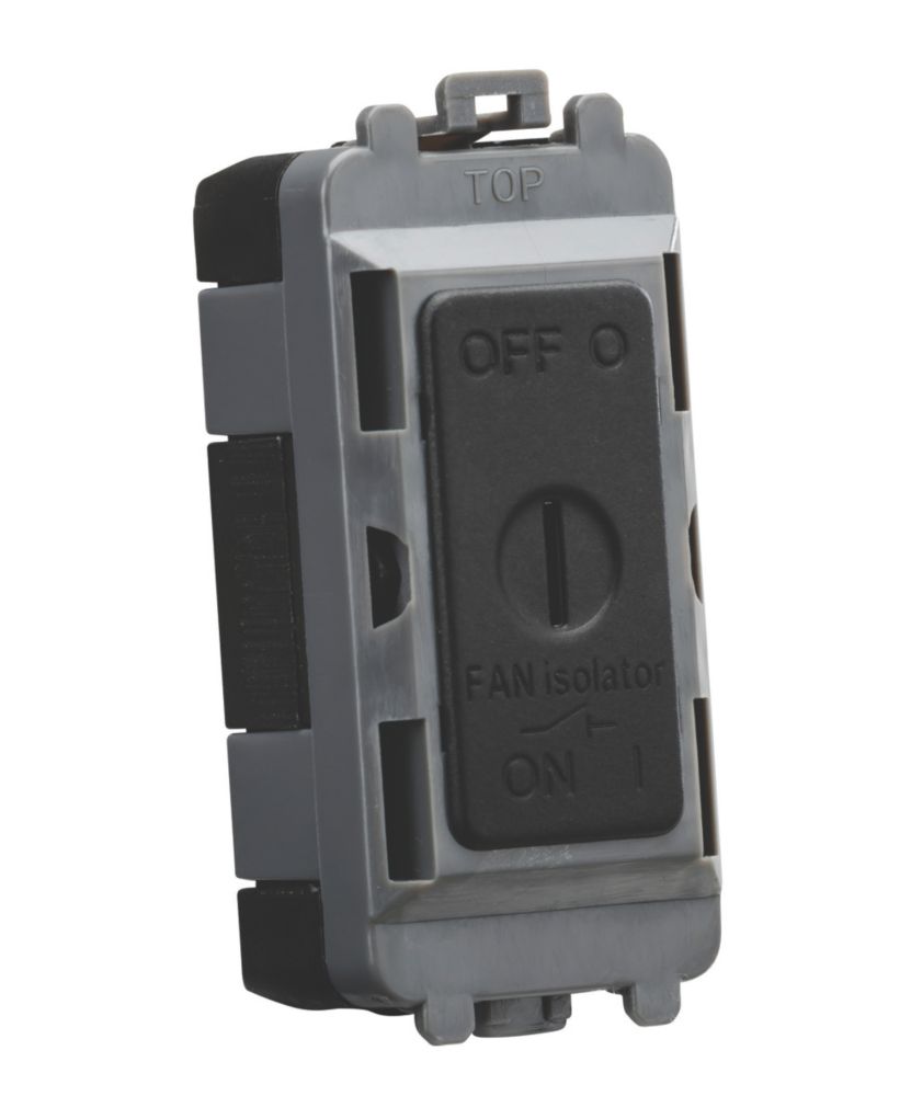 Knightsbridge Key Operated 10A Grid 3-Pole Fan Isolator Switch Matt ...