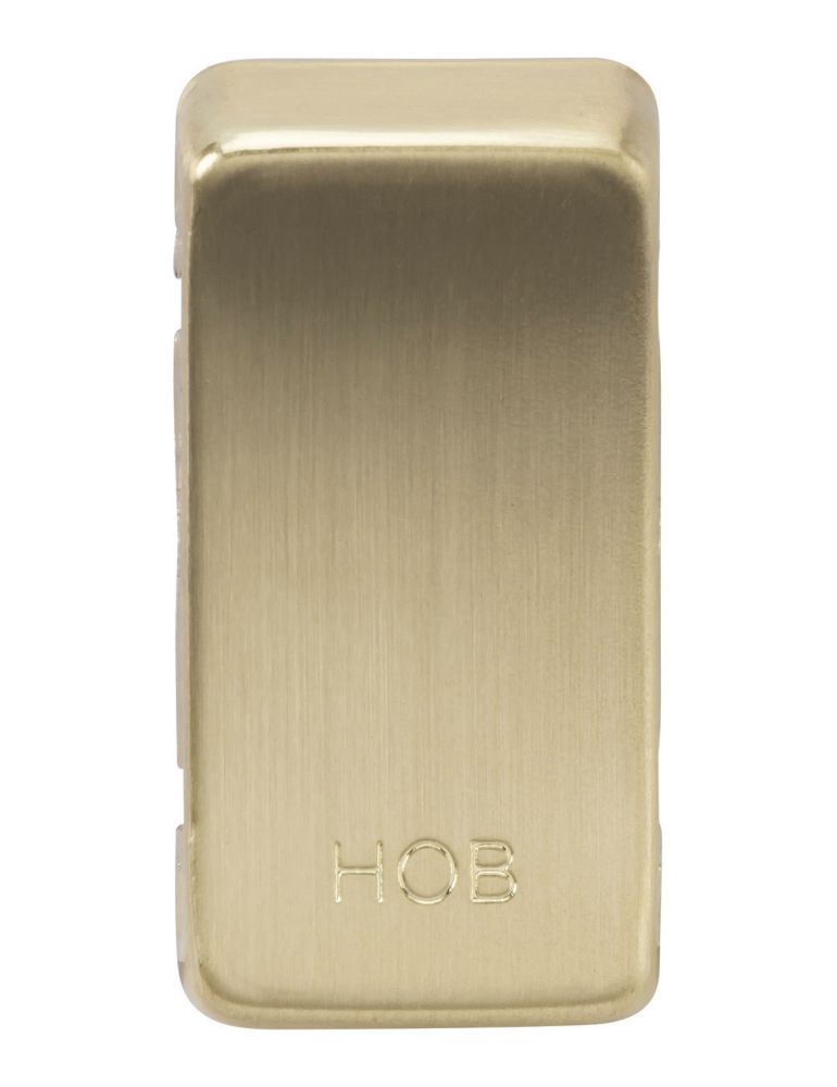 Knightsbridge 'HOB' Switch Cover Brushed Brass - Screwfix