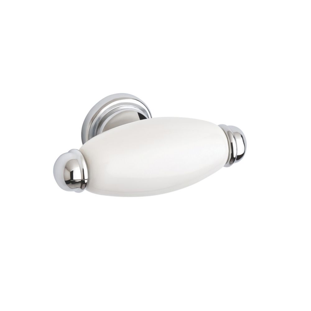 Elite Knobs & Handles Hampstead Porcelain Cabinet Knob Polished Chrome ...