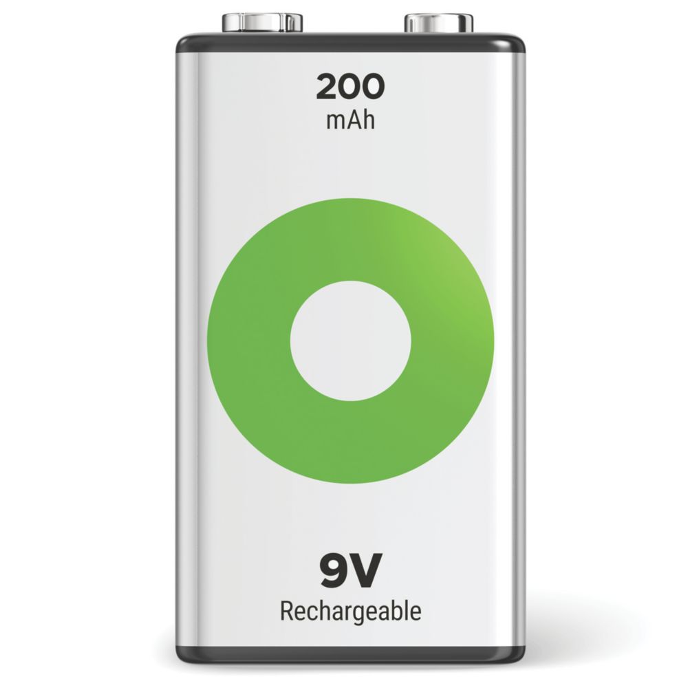 GP Batteries Recyko Rechargeable 9V Ni MH Battery Screwfix