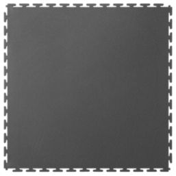 Ecotile Recycled 7mm T-Joint Interlocking Floor Tiles Graphite 7mm 4 ...